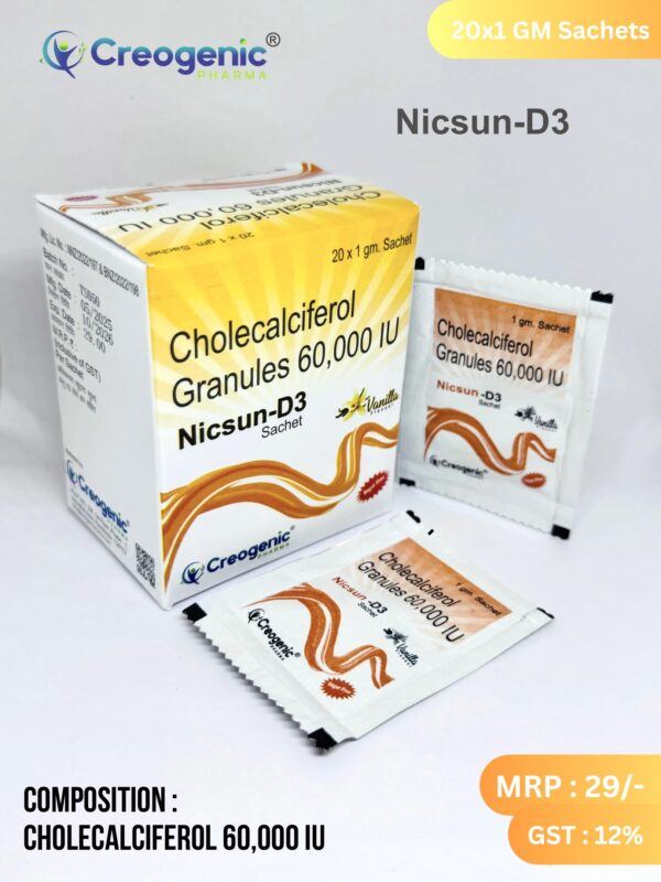 Nicsun-D3 Sachet – Creogenic Pharma